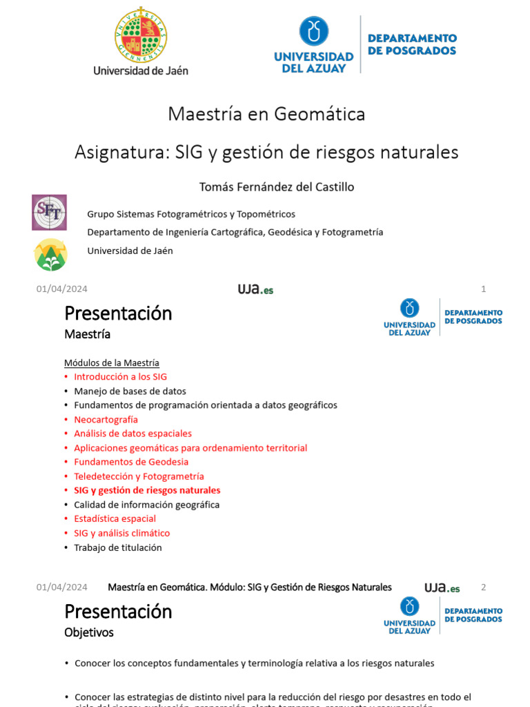 Presentación_Esquema | PDF | Sistema de información geográfica | Geomática