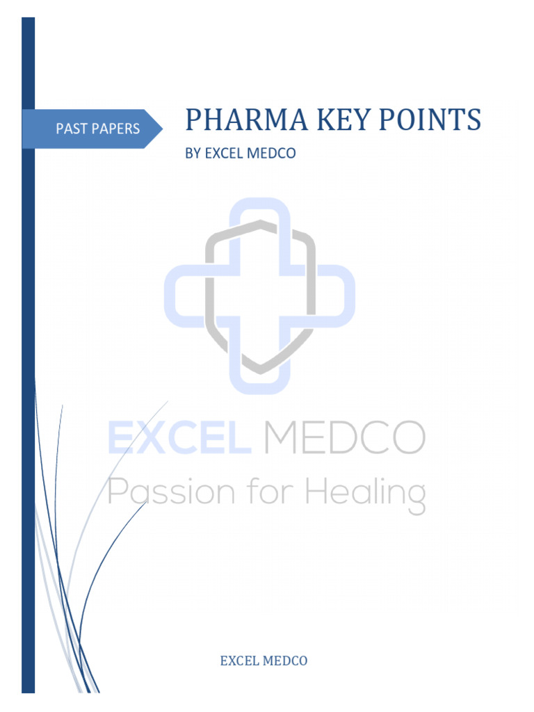 Pharma Key Points Summary Guide | PDF | Antipsychotic | Anesthesia