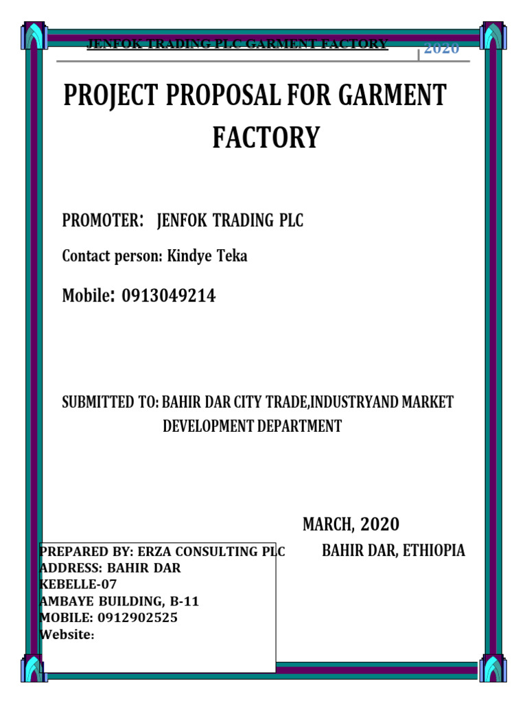 Garment Factory Project Proposal | PDF | Textiles | Clothing