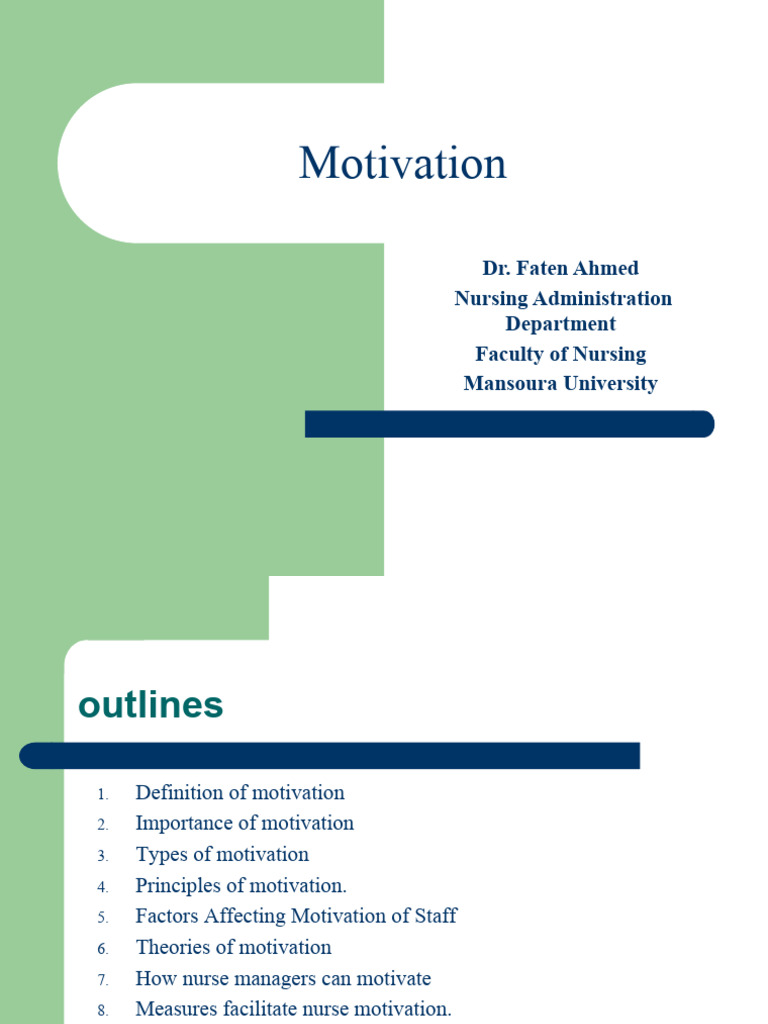 Motivation | PDF | Motivational | Motivation