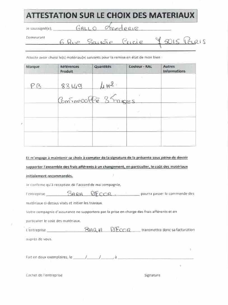 Attestation Choix Du Parquet | PDF