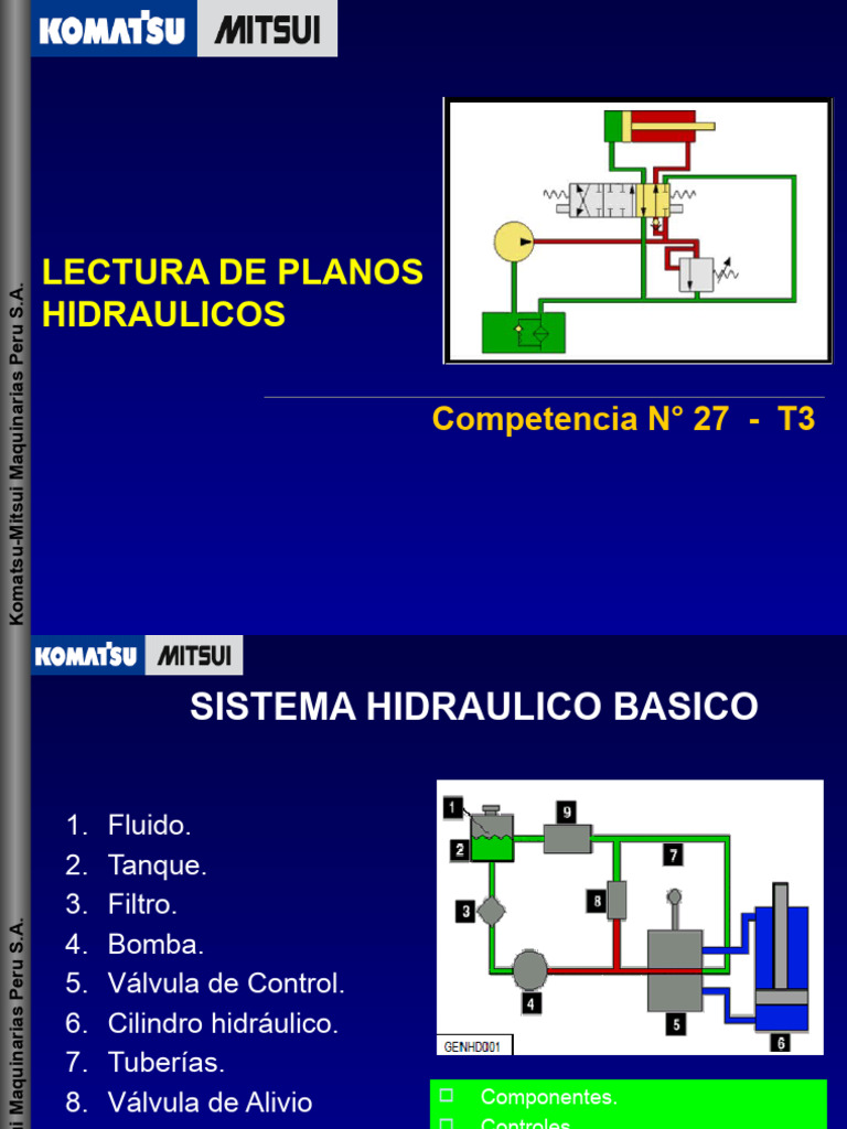 Lectura de Planos Hidraulicos Maquinarias | PDF | Bomba | Neumática