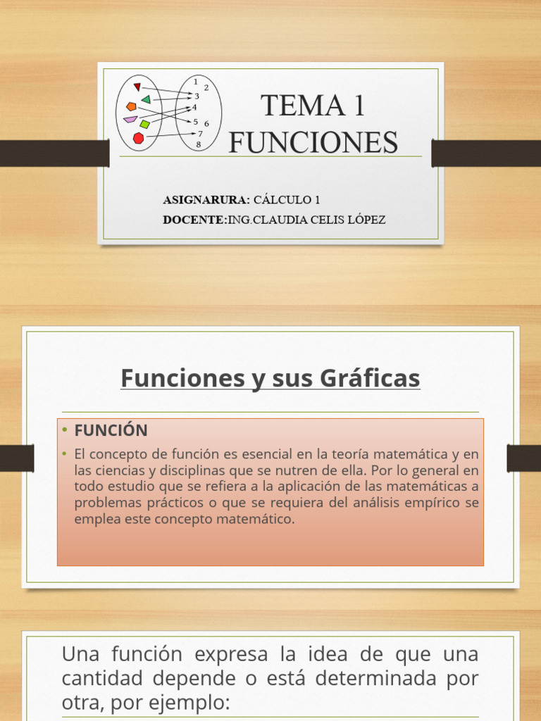 Presentación Tema 1 Funciones | PDF | Función (Matemáticas) | Conjunto (Matemáticas)