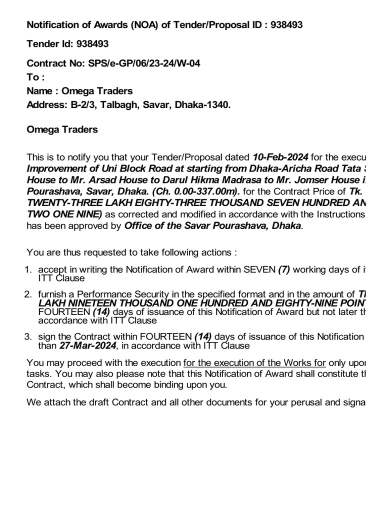 NOA | PDF | Legal Documents