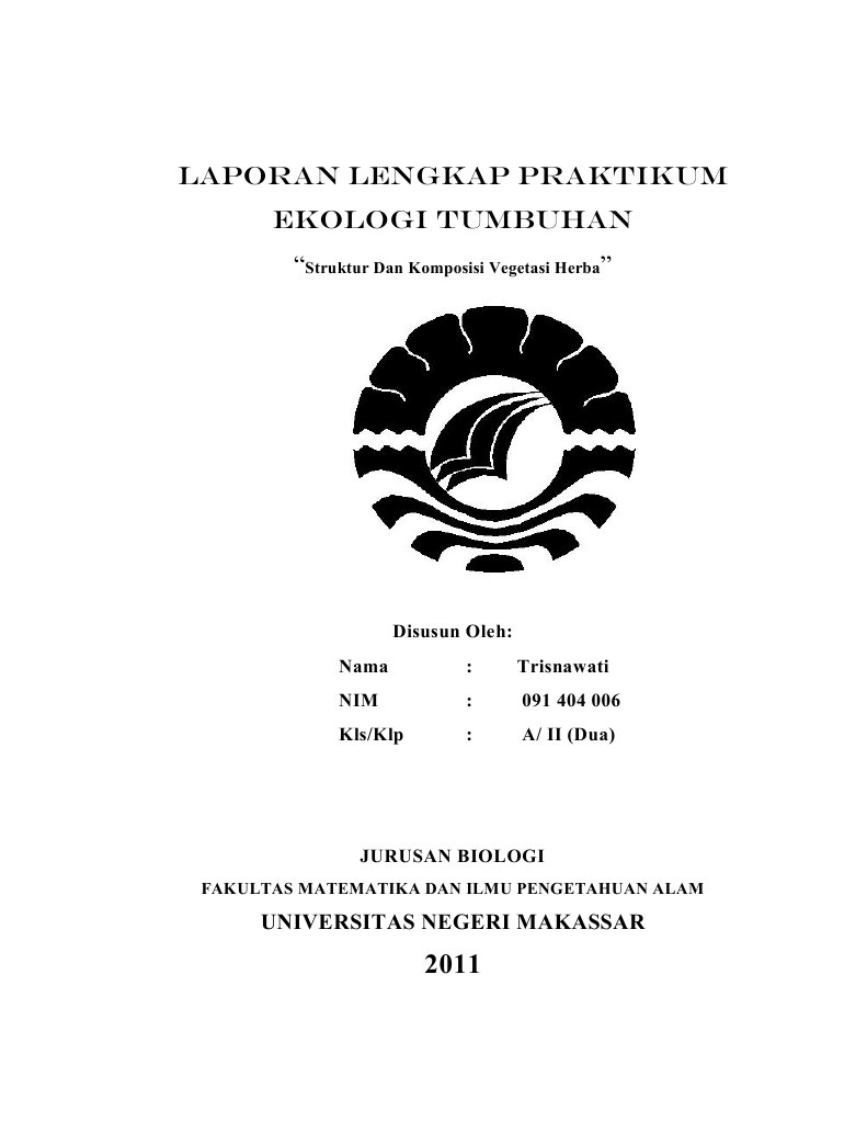 Laporan Ekologi Tumbuhan Unit 2 (Vegetasi Herba) | PDF