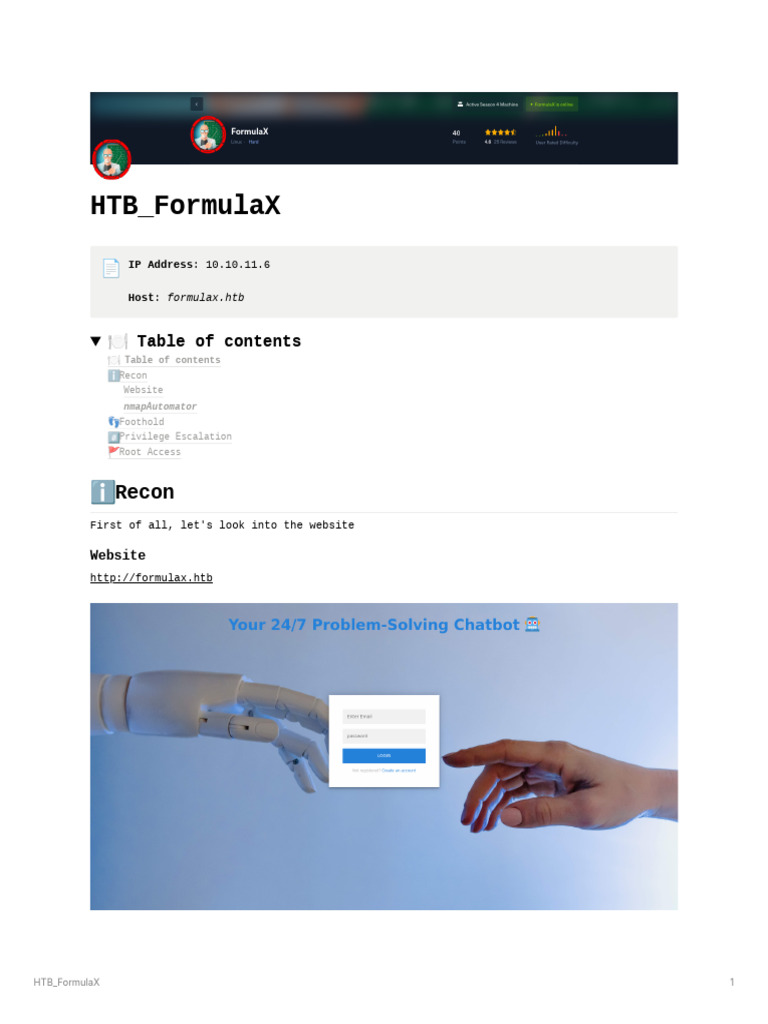 HTB FormulaX | PDF | Port (Computer Networking) | Secure Shell