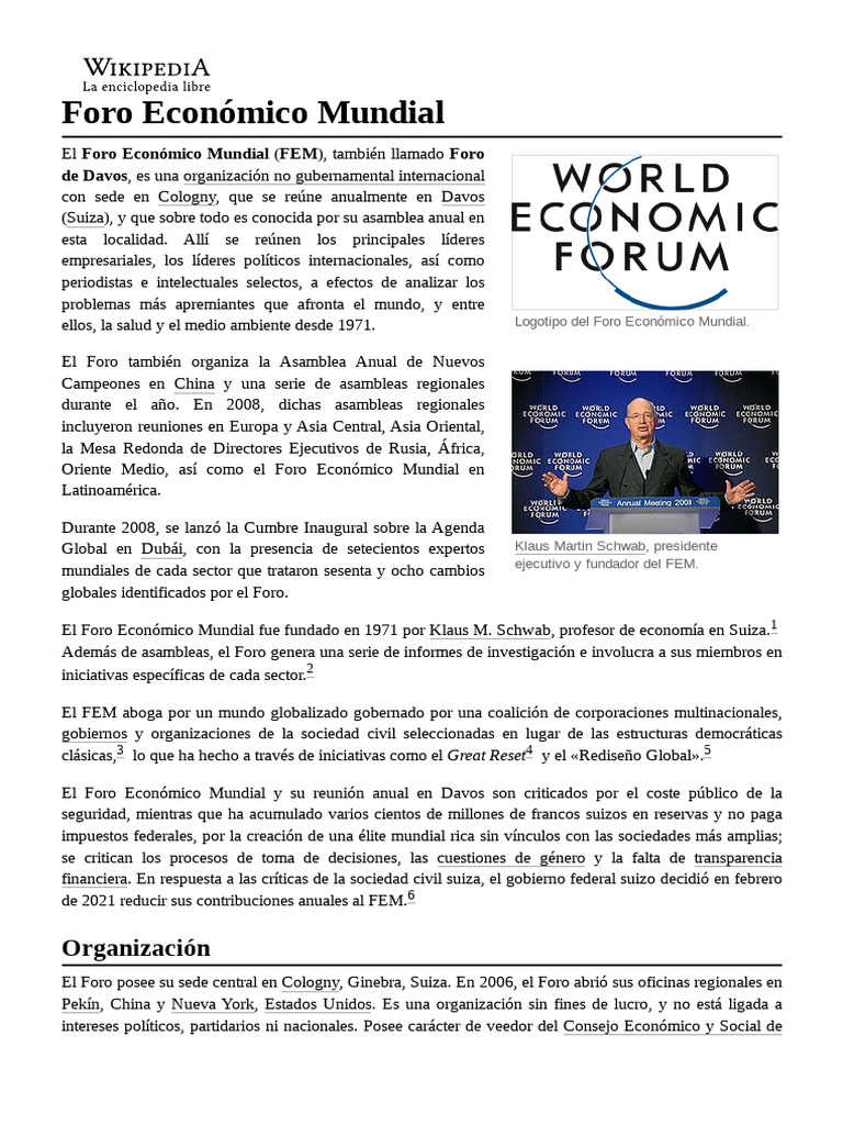 Foro Económico Mundial | PDF | foro Economico Mundial | Economias