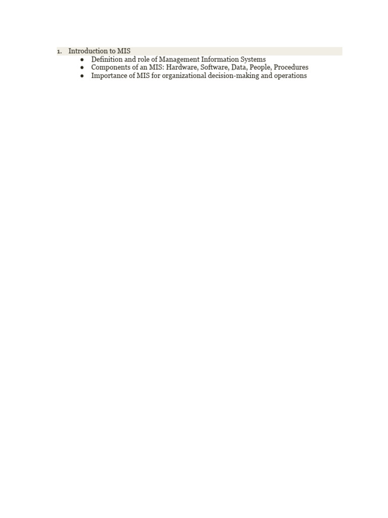 Introduction To MIS - Data | PDF