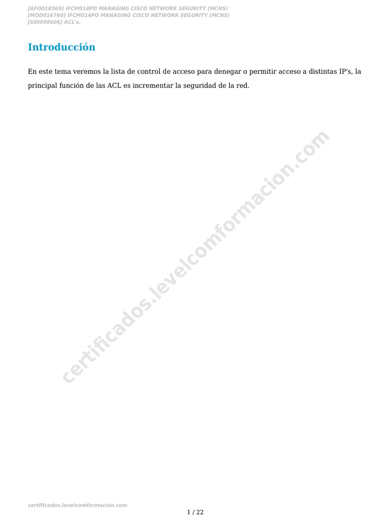 UNIDAD 8. ACL's. | PDF | Autenticación | Enrutador (Computación)