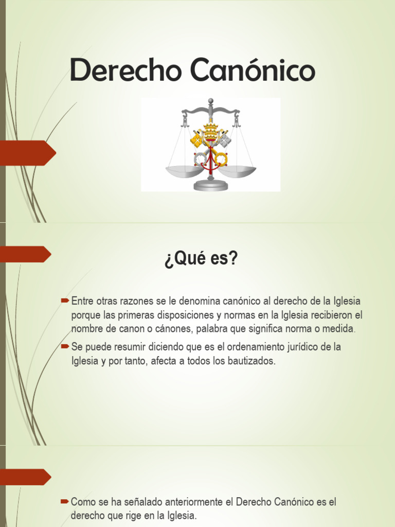 Introducción al Derecho Canónico | PDF | Derecho Canónico | Iglesia ...