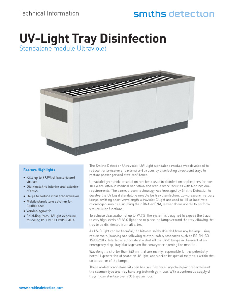 UV-Light Tray Disinfection: Standalone Module Ultraviolet | PDF ...