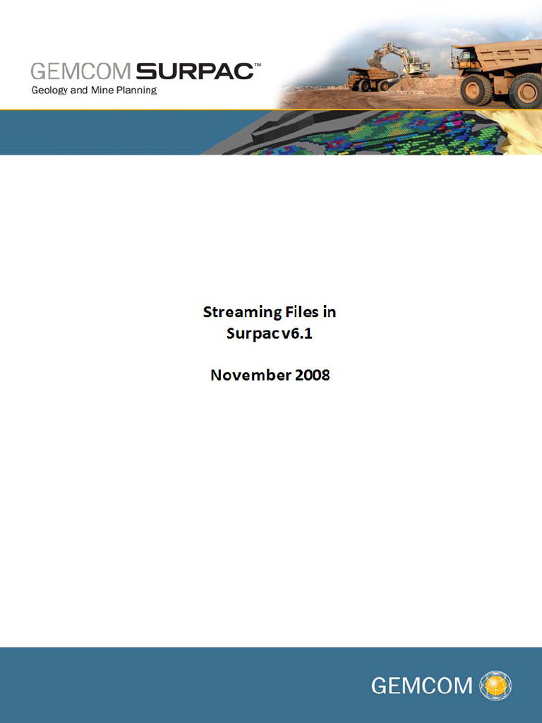 Surpac Stream Files | PDF | Computer File | Directory (Computing)