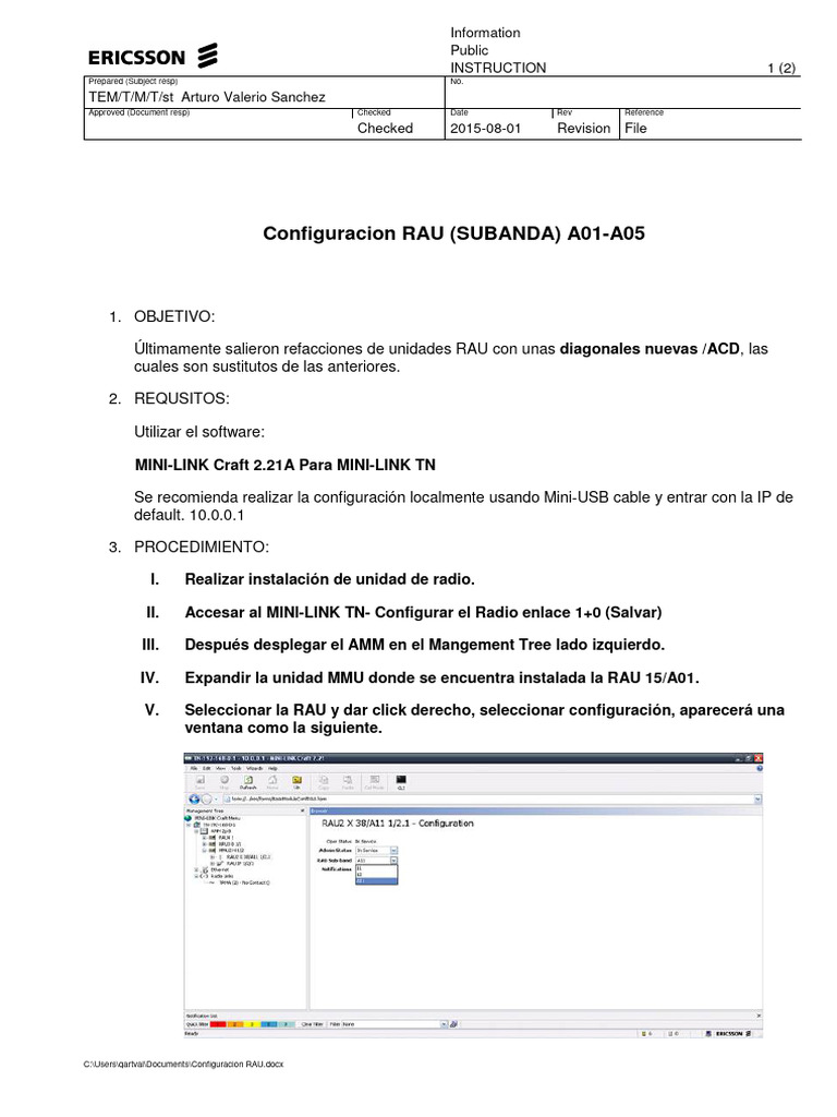Configuración RAU: Guía Paso a Paso | PDF