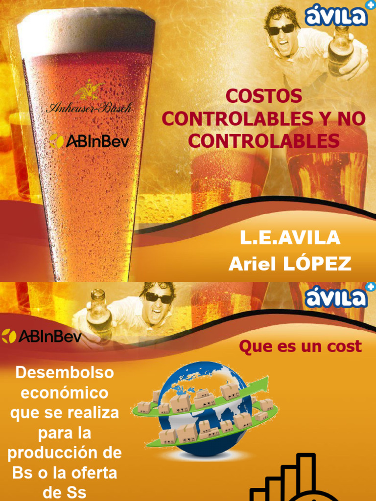 1) Costos Controlables y No Controlables Plantilla Ab-Inbev | PDF ...