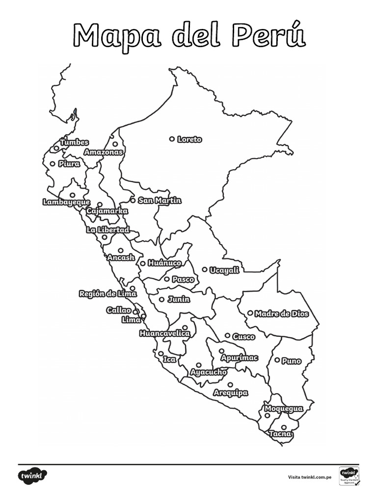 Sa Cs 1675284321 Mapa Del Peru y Sus Regiones para Colorear Ver 1 | PDF