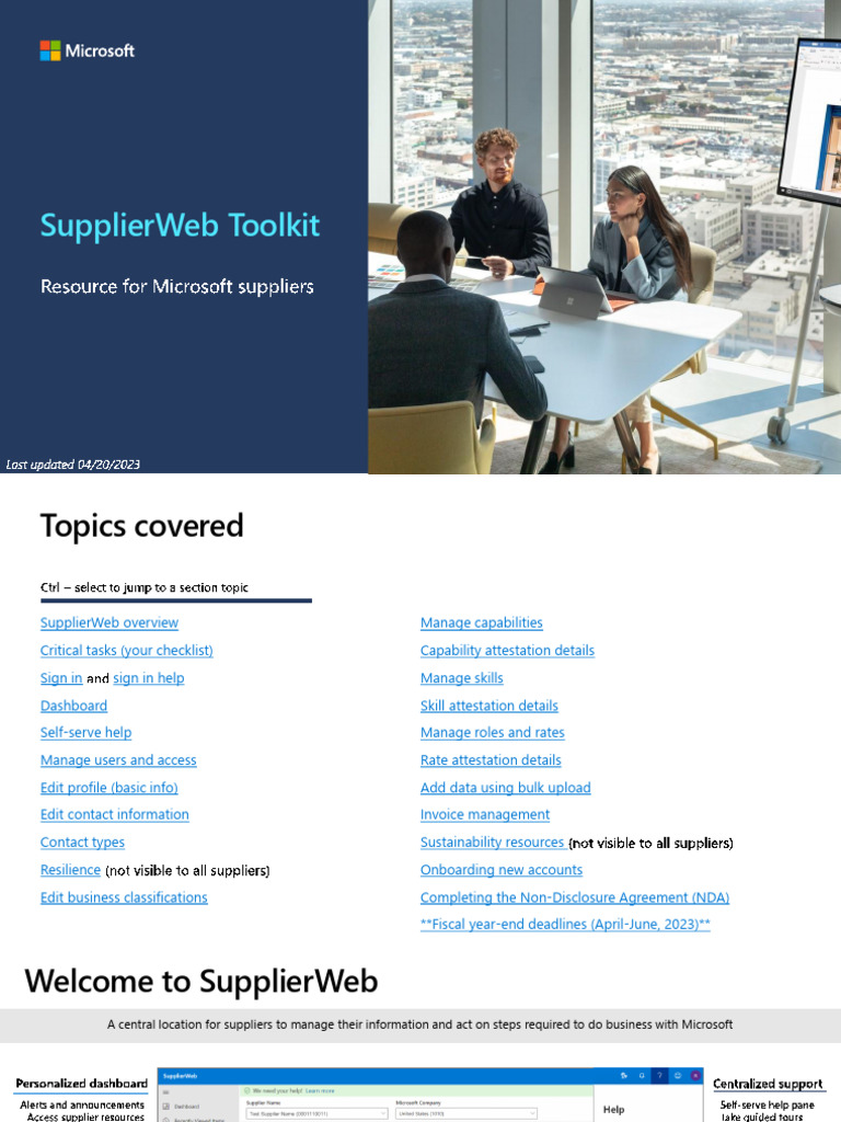SupplierWeb Toolkit 04.20.2023 | PDF | Accounts Payable | Business