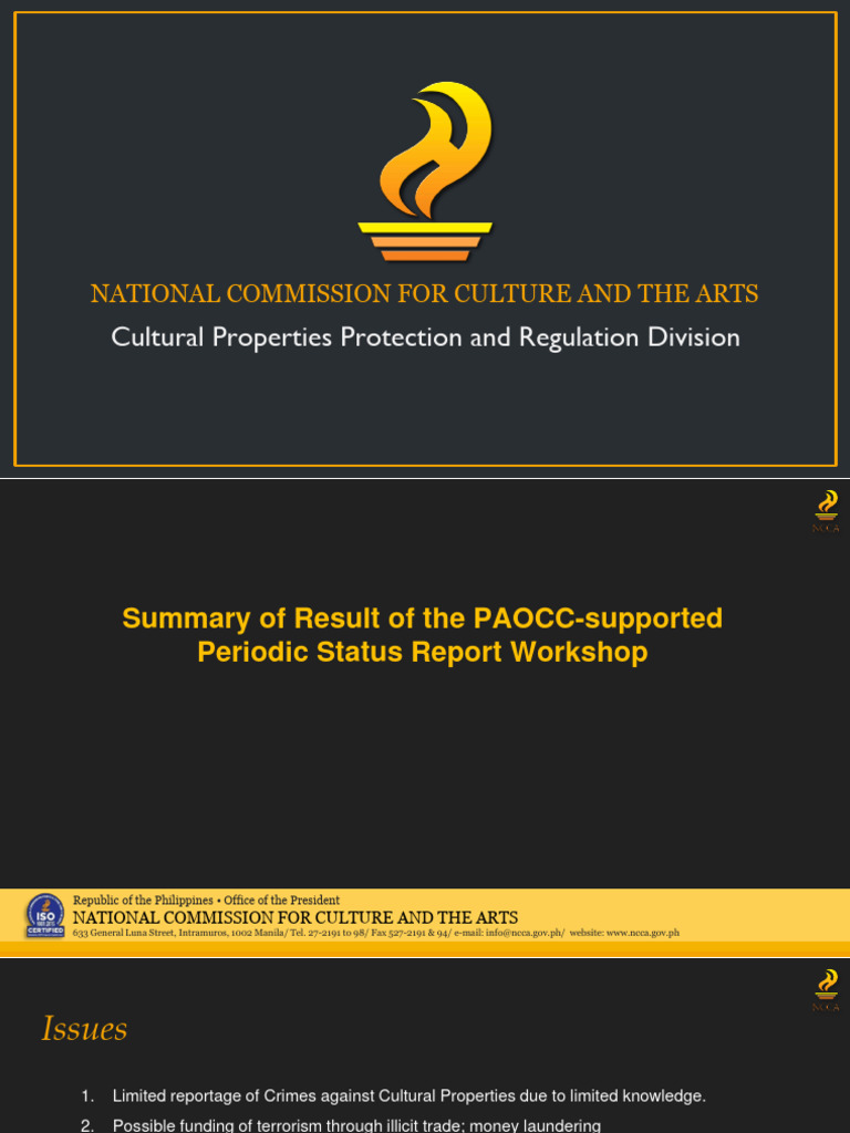 119th SCOC Meeting - NCCA Presentation | PDF | President Of The Philippines | World Politics