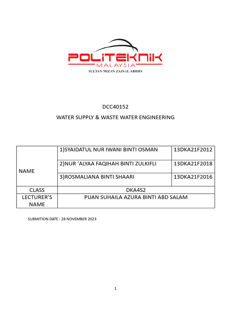 Case Study Water 1 | PDF | Sewage Treatment | Water Purification