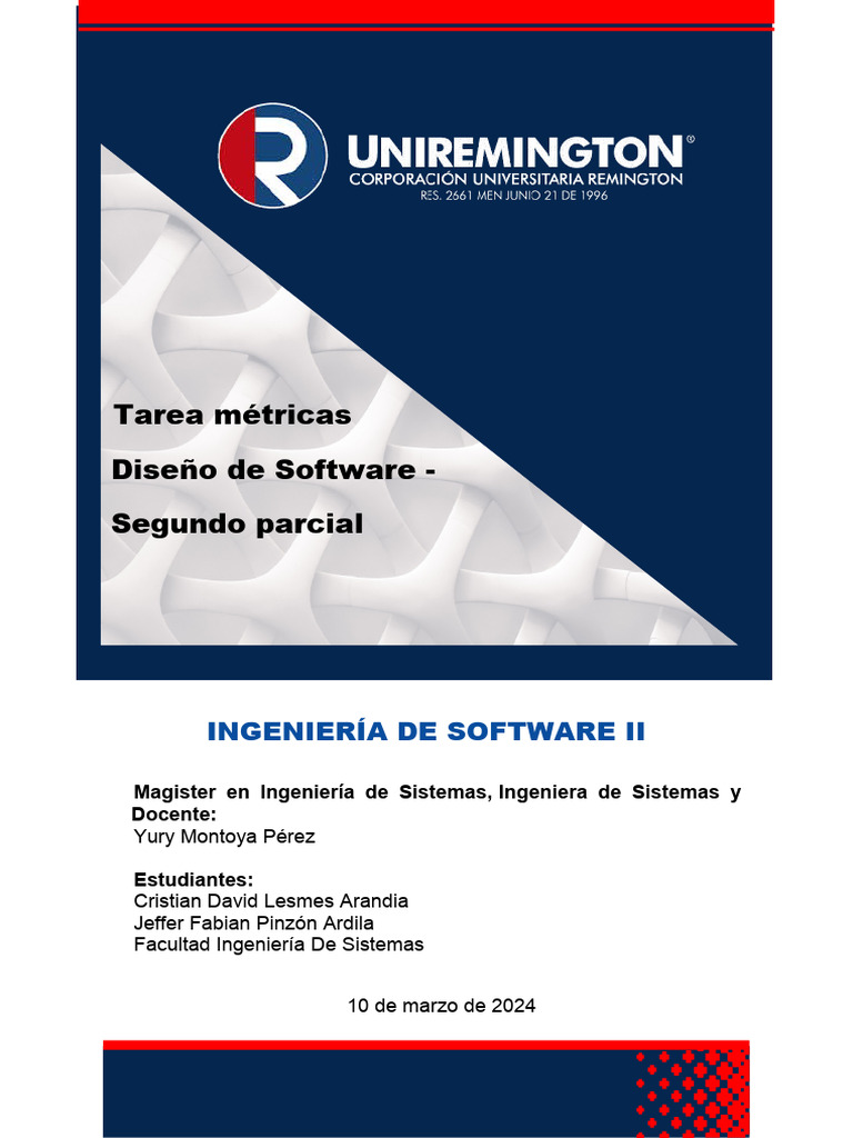 Diseño de Software CristianLesmes JefferPinzon. | PDF | Software ...
