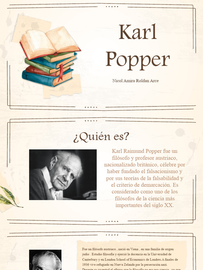 Karl Popper: Falsacionismo y Filosofía de la Ciencia | PDF | Karl ...