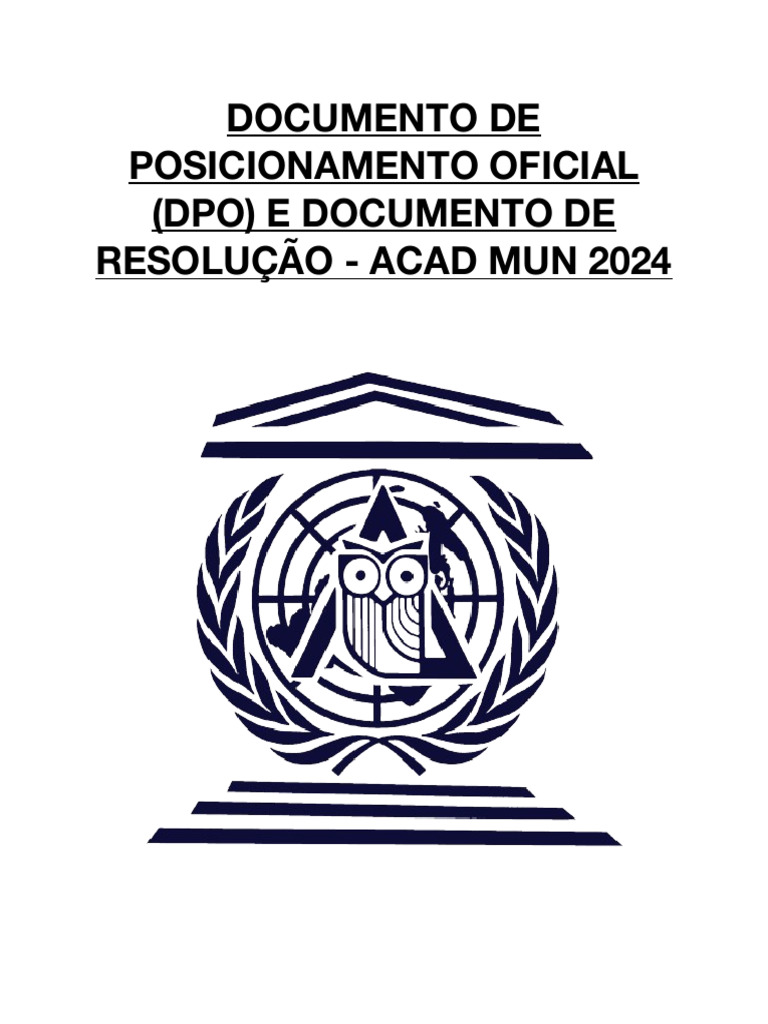 Documento de Posicionamento Oficial (DPO) e Documento de Resolução ...