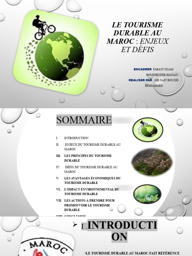 Tourisme Durable au Maroc : Enjeux et Défis | PDF | Environnement ...