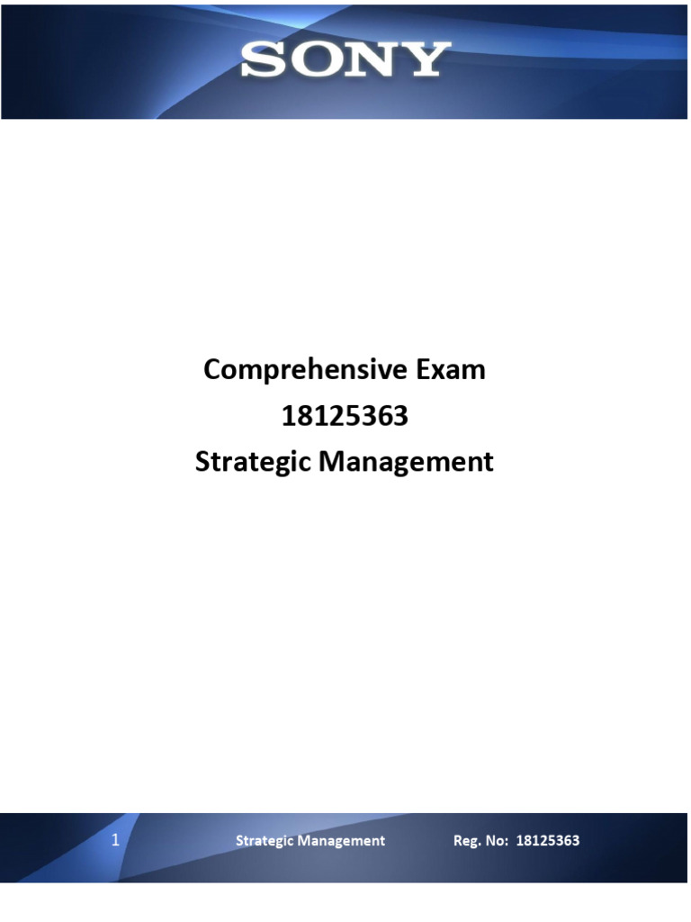 Sony Case Study | PDF | Strategic Management | Taxes