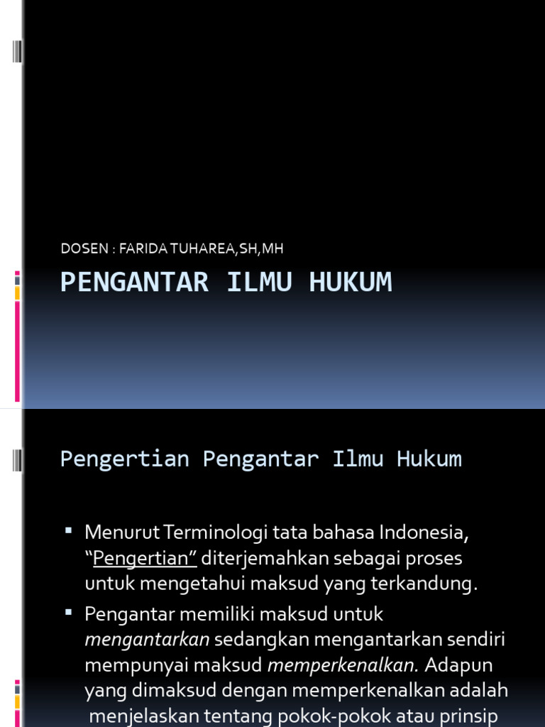 Pih I | PDF | Ilmu Sosial | Hukum