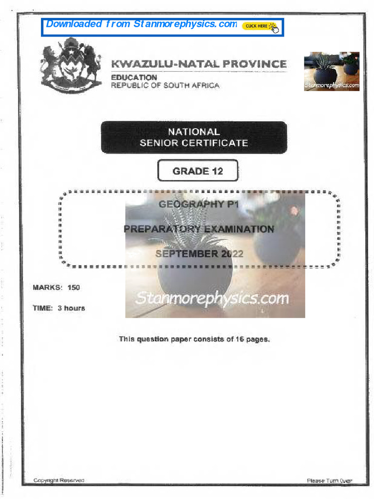 Geography-Grade-12-SEPT-2022-P1-and-Memo | PDF | Atmosphere Of Earth | River