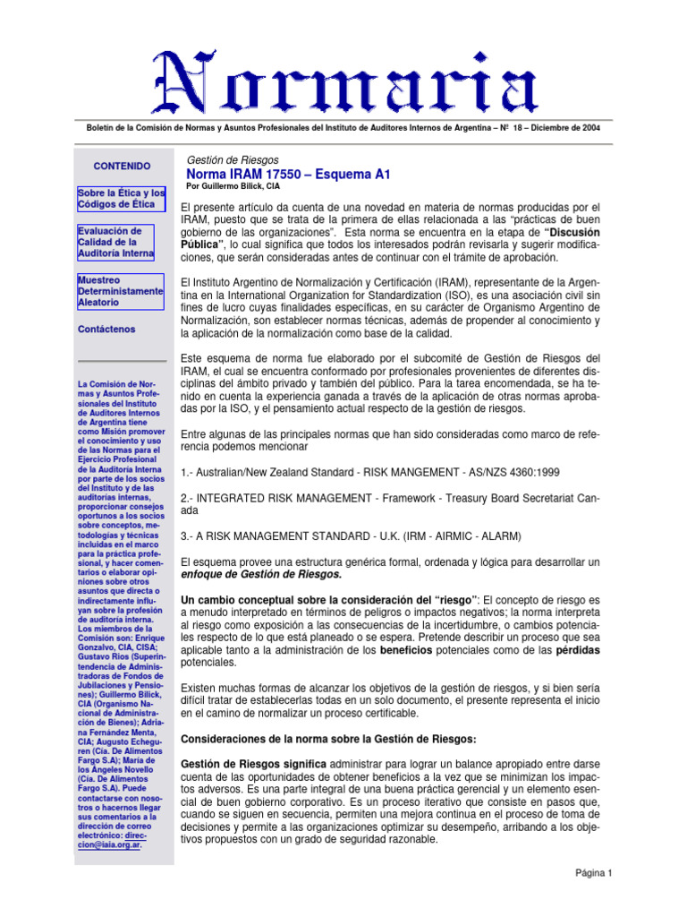 Iram - 17550 Gestion de Riesgos | PDF | Muestreo (Estadísticas) | Auditoría