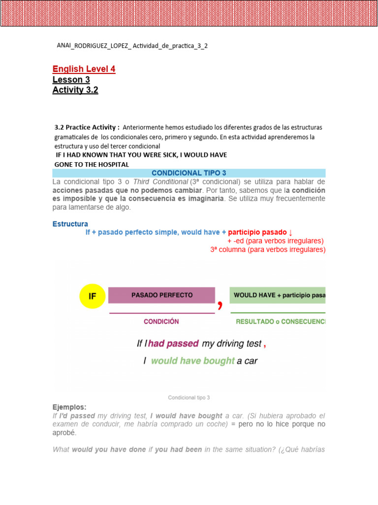 Third Conditional Practice Guide | PDF