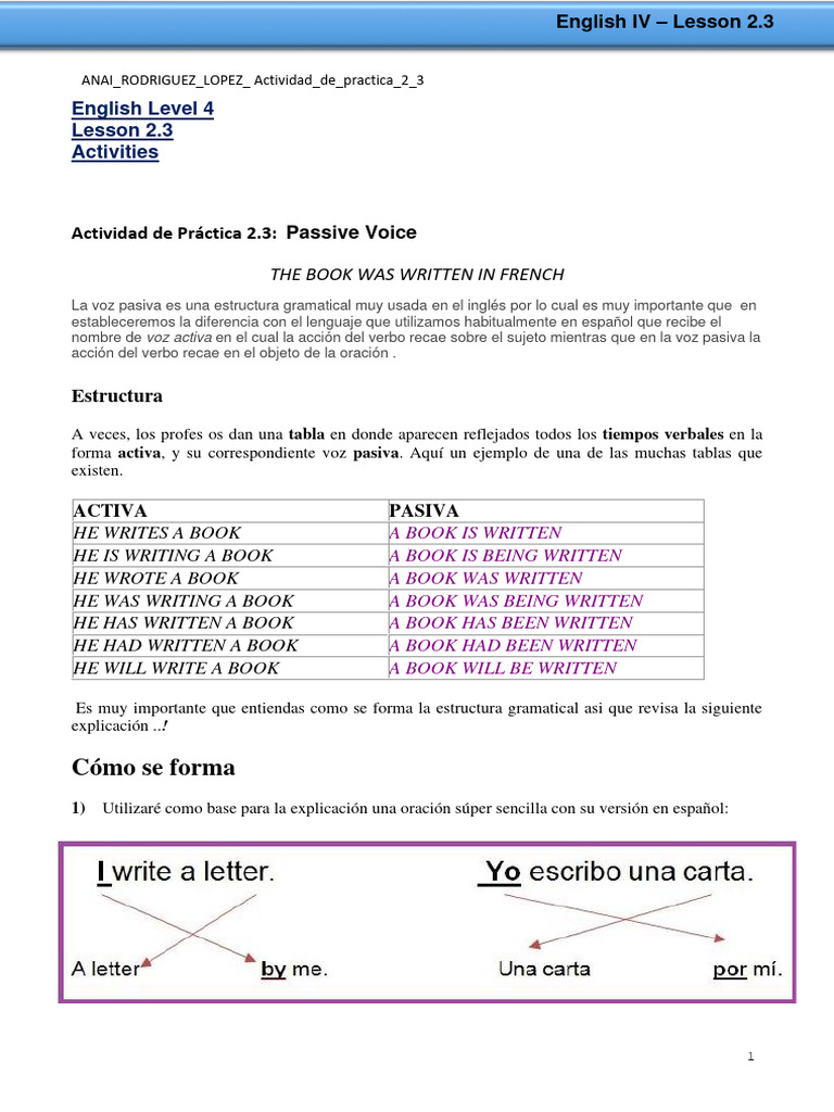 ANAI RODRIGUEZ LOPEZ Actividad de Practica 2 3 | PDF | Grammar | Linguistics