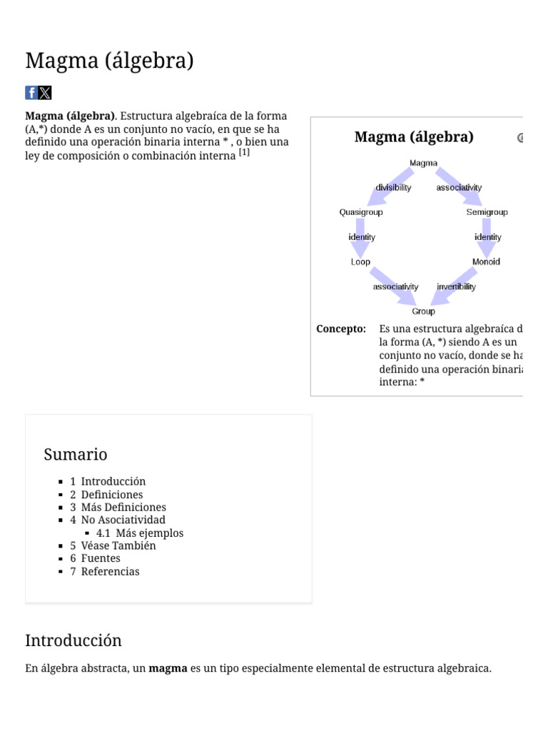 Magma | PDF | Matemáticas | Álgebra abstracta