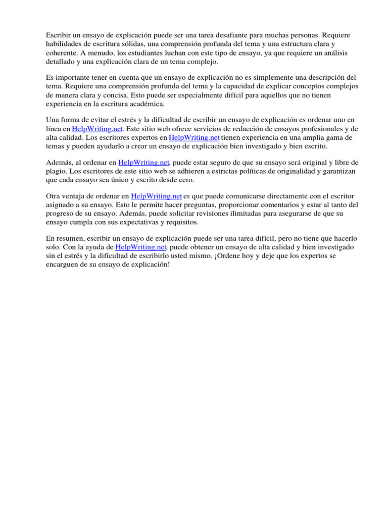Cómo Escribir Un Ensayo de Explicación | PDF