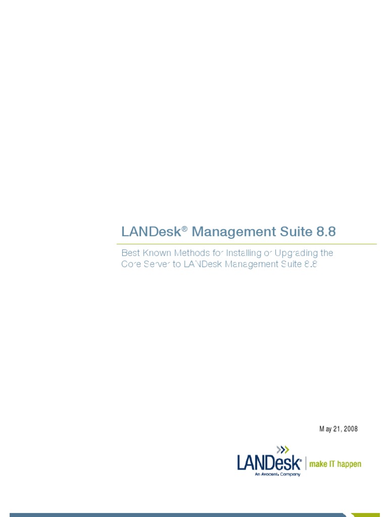 Best Known Methods For Installing or Upgrading The Core Server To LDMS ...