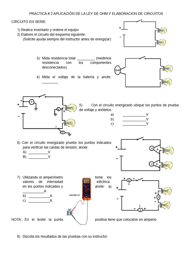 Práctica Circuito Serie y Paralelo | PDF | Red eléctrica | Resistencia ...