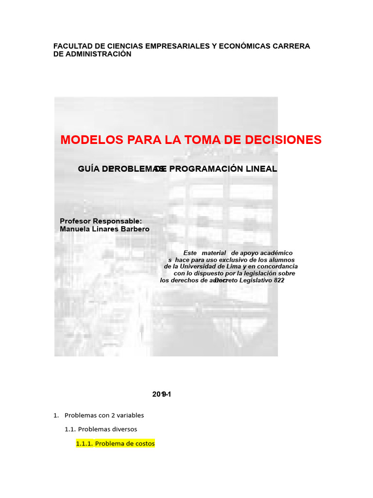 Guia Prog Lineal-2019-1 PARACTICA EE1 | PDF | Métodos y materiales de enseñanza | Hogar ...