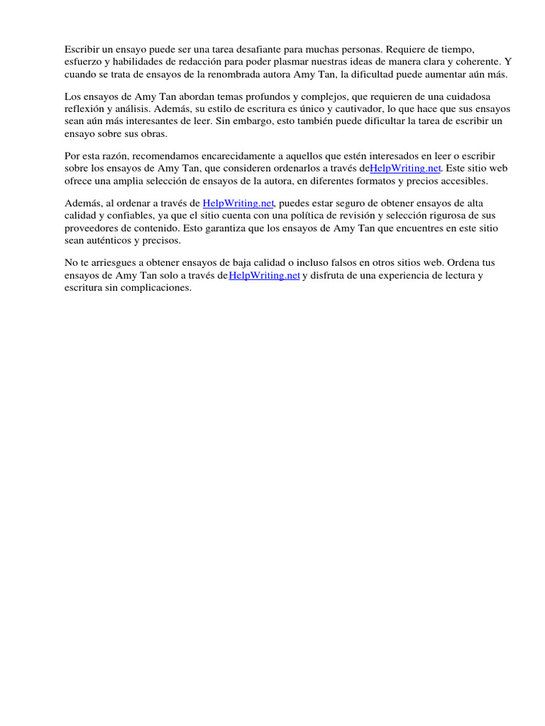 Guía para Escribir Ensayos sobre Amy Tan | PDF | Social Science | Poetry