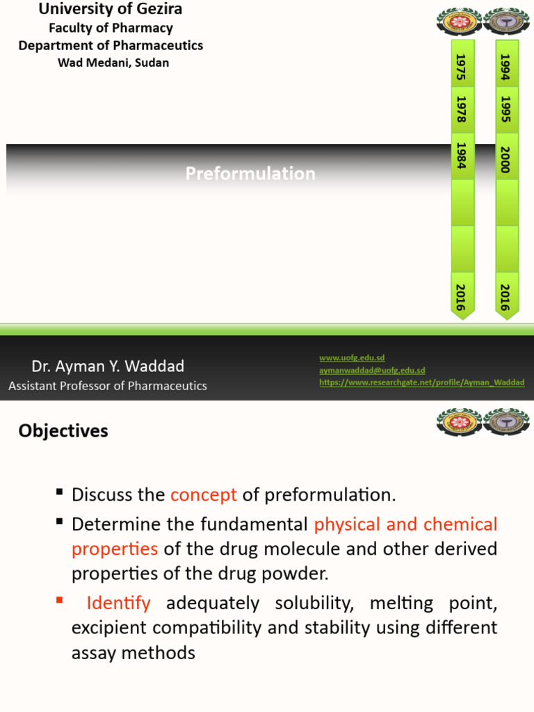 3 Preformulation | PDF | Solubility | Acid Dissociation Constant