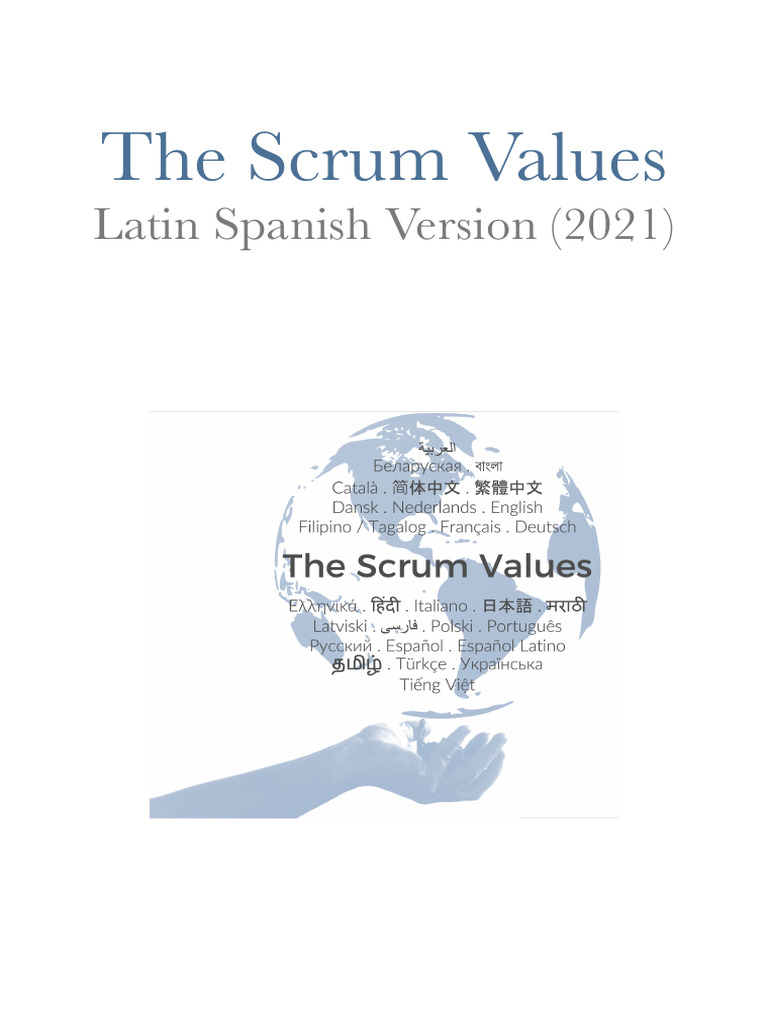 The Scrum Values Latin Spanish Version 2021 | Descargar gratis PDF ...