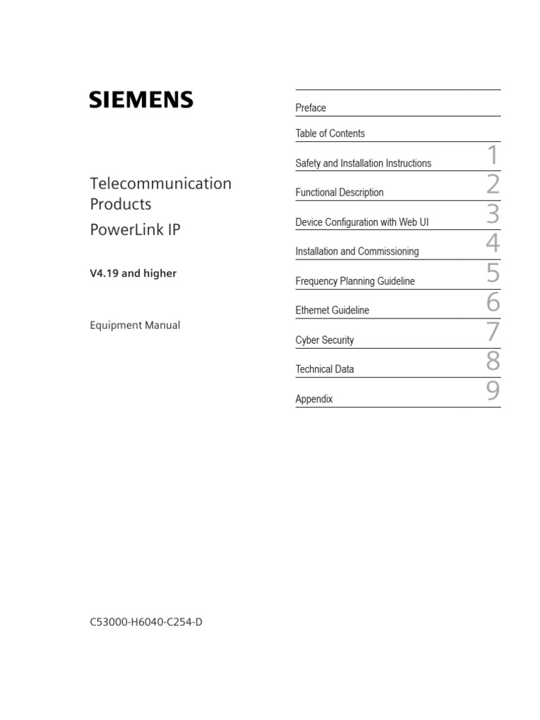 PowerLink IP EquipmentManual C254-D | PDF | Electrical Engineering ...