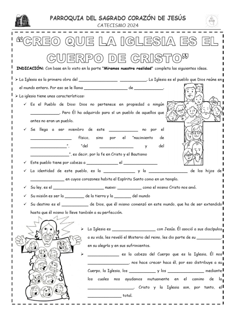 Catequesis Creo Que La Iglesia Es El Cuerpo de Cristo | Descargar gratis PDF | Cristo (título ...