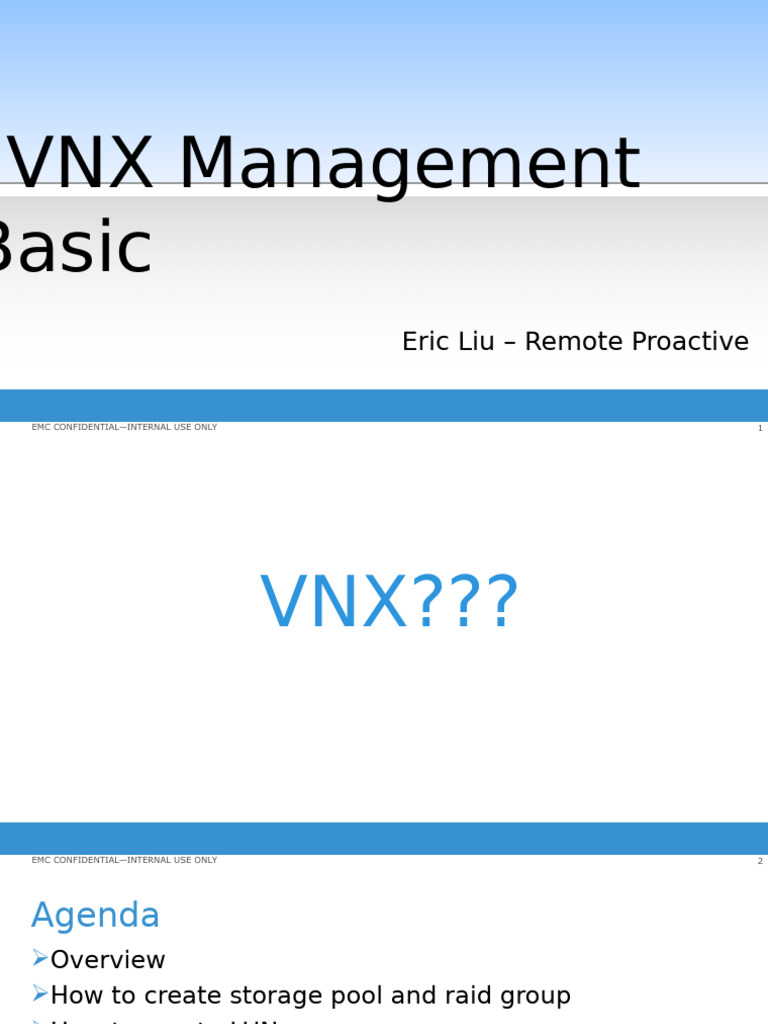 VNX Management Basic | PDF | File System | Computer File
