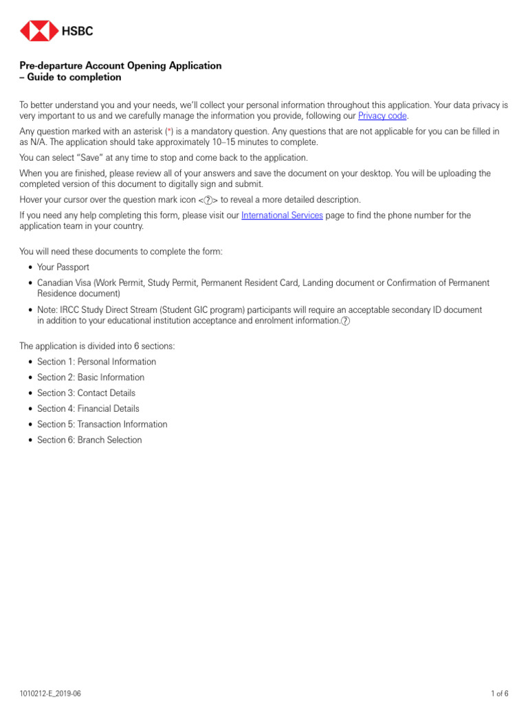 application-form | PDF | Zip Code | Hsbc