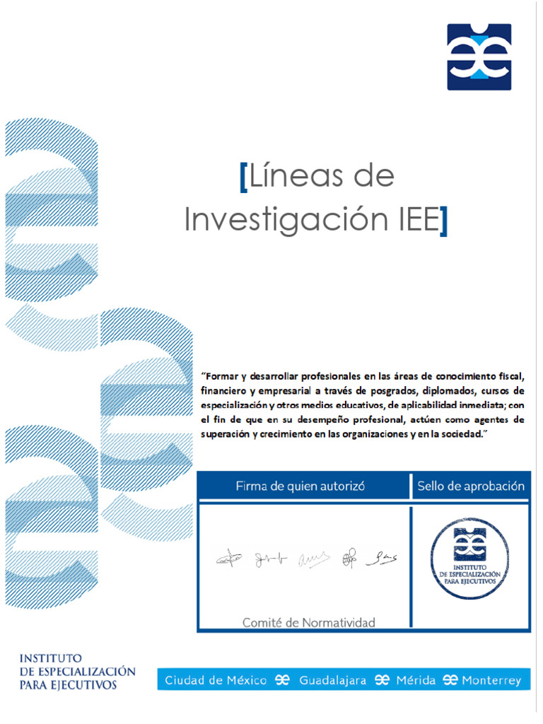 Líneas de Investigación IEE 2021 | PDF | Business | Impuestos