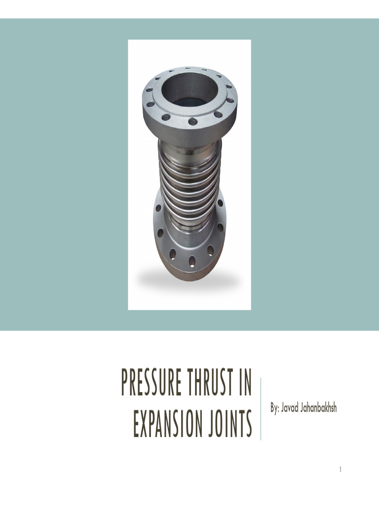 Pressure Thrust Expansion Joints | PDF | Pump | Deformation (Engineering)