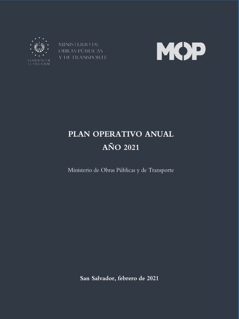 Poa 2021 Mopt | PDF | Planificación | Planificación estratégica