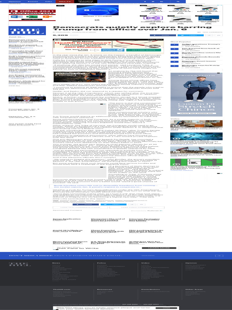 Democrats Consider Trump's Disqualification | PDF | Donald Trump ...