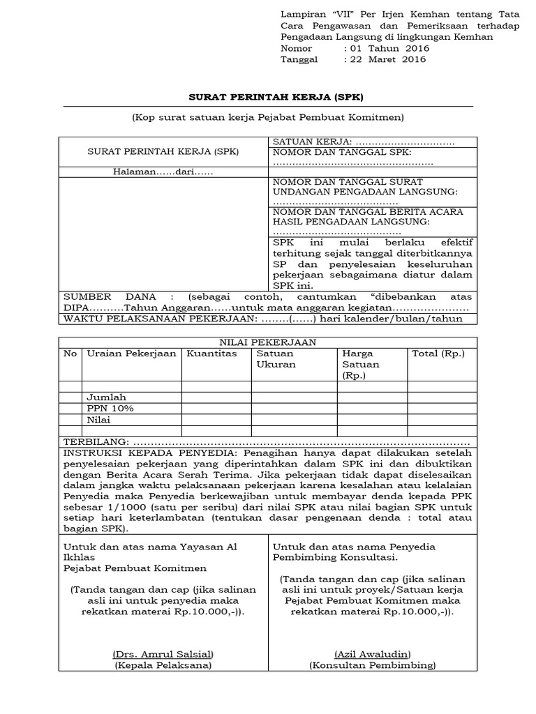 Bentuk SPK | PDF