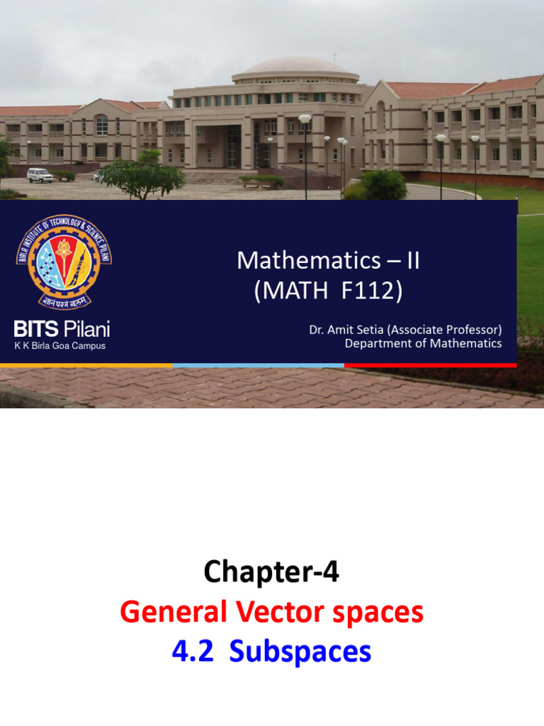 Lecture 8 06 04 2023 Pdf Vector Space Linear Subspace